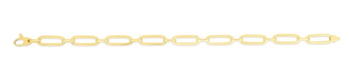 14K Gold 5.6mm Bombay Paperclip Bracelet | Royal Chain Group