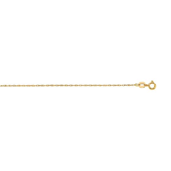 4R 14K Gold .8mm Machine Rope Chain (Carded) | Royal Chain Group