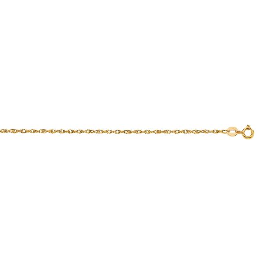 6R 14K Gold .95mm Machine Rope Chain (Carded) | Royal Chain Group