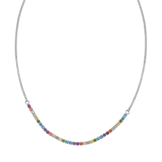 agc19698-18 Silver Rainbow CZ Necklace | Royal Chain Group