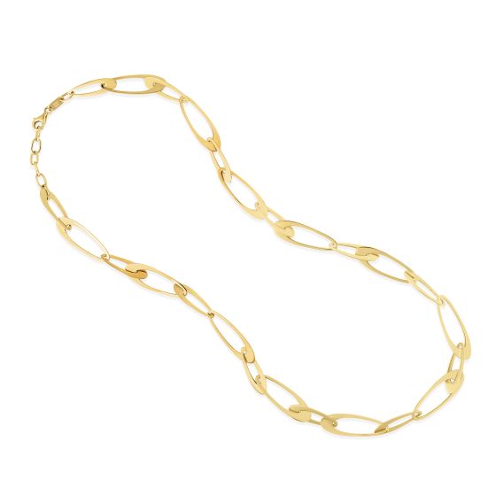 c15490 14K Gold Italian Oval Links Chain | Royal Chain Group