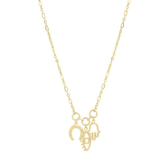 c17101-18 14K Lucky Charms Necklace | Royal Chain Group