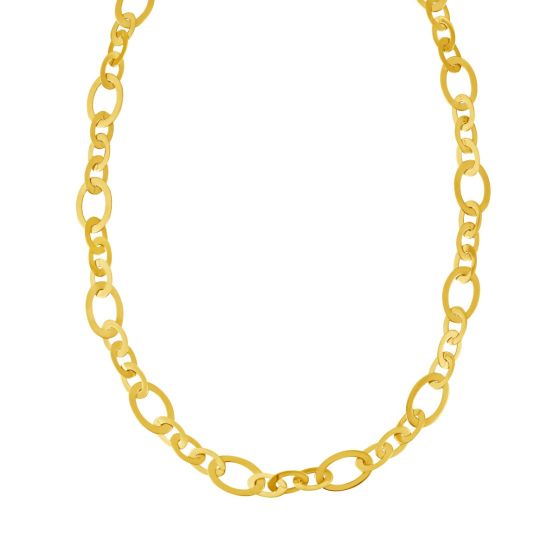 c17900 14K Gold Large Oval Link Fancy Chain | Royal Chain Group