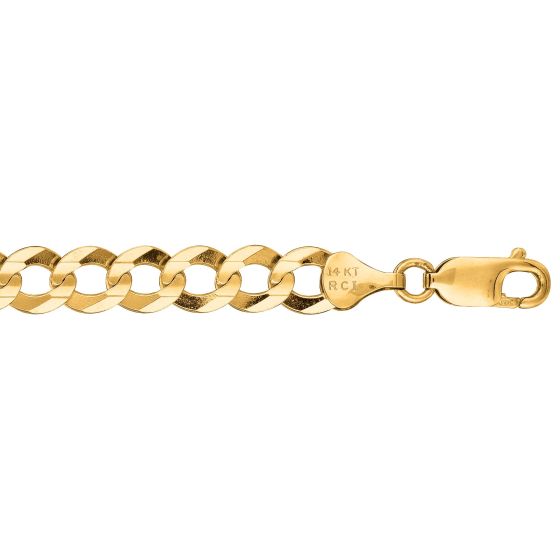 CC180 14K Gold 7mm Comfort Curb Chain | Royal Chain Group
