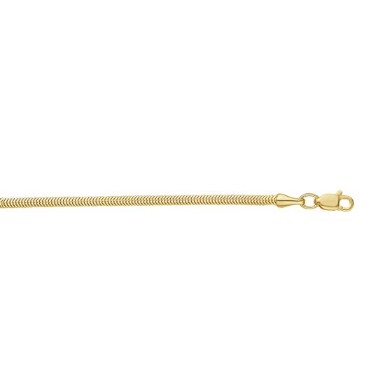 ovsn200 14K Gold 2mm Oval Snake Chain | Royal Chain Group