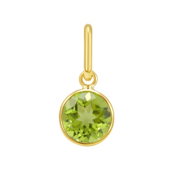 setpd2 14K Round Peridot Charm | Royal Chain Group