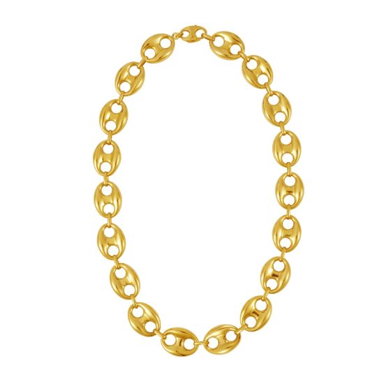 14K Gold 16mm Puffed Mariner Link Chain | Royal Chain Group