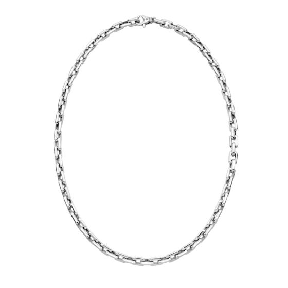pgc18111-22 Silver Rectangular Link Necklace | Royal Chain Group