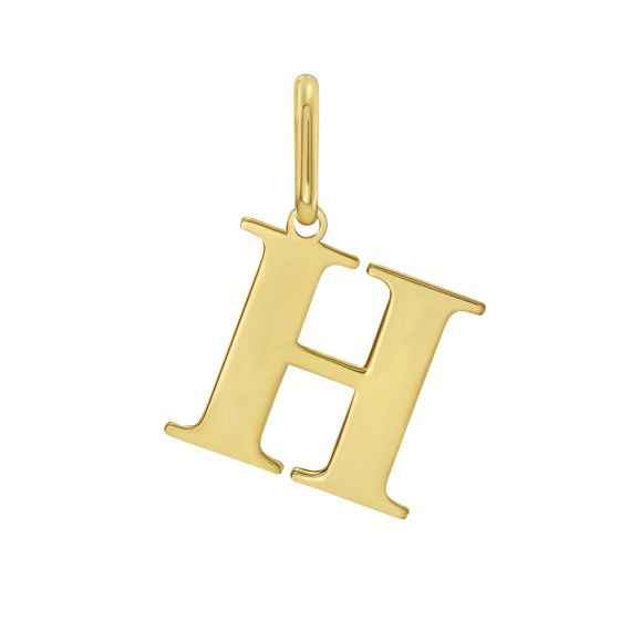 ph10842 14K Gold Initial H Charm | Royal Chain Group
