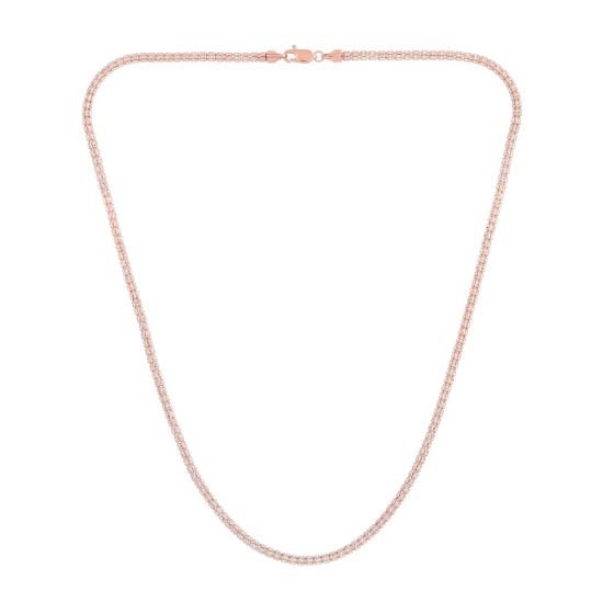 pwiced130 14K Rose 3.3mm Two-Tone Fancy Ice Chain | Royal Chain Group
