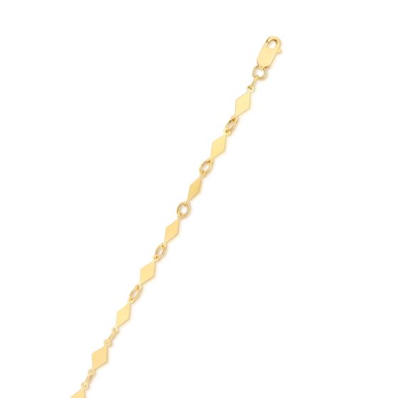 RC10975 14K Gold Diamond Shape Mirror Chain | Royal Chain Group