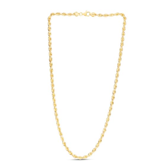 slk035 14K 4.3mm Silk Rope Chain | Royal Chain Group