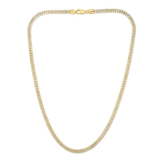 zticed260 10K 4.25mm Two-Tone Fancy Ice Chain | Royal Chain Group