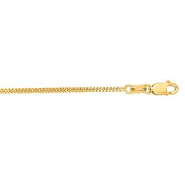 14K Gold 1.5mm Gourmette Chain with Lobster Lock | Royal Chain Group