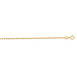 14K Gold 1.25mm Diamond Cut Royal Rope Chain with Spring Ring | Royal ...
