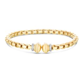 tbg3570 14K Box Chain Diamond Cuff | Royal Chain Group