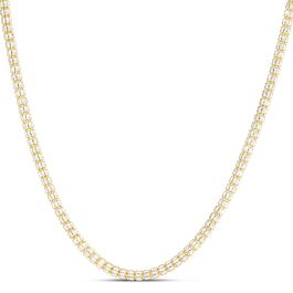 ticed160 14K 3.8mm Two-Tone Fancy Ice Chain | Royal Chain Group