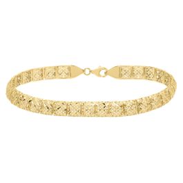 zrc6767 10K Textured Square Cut Link Fancy Chain | Royal Chain Group