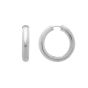 age15962 Silver Round Snap Clasp Hoops | Royal Chain Group
