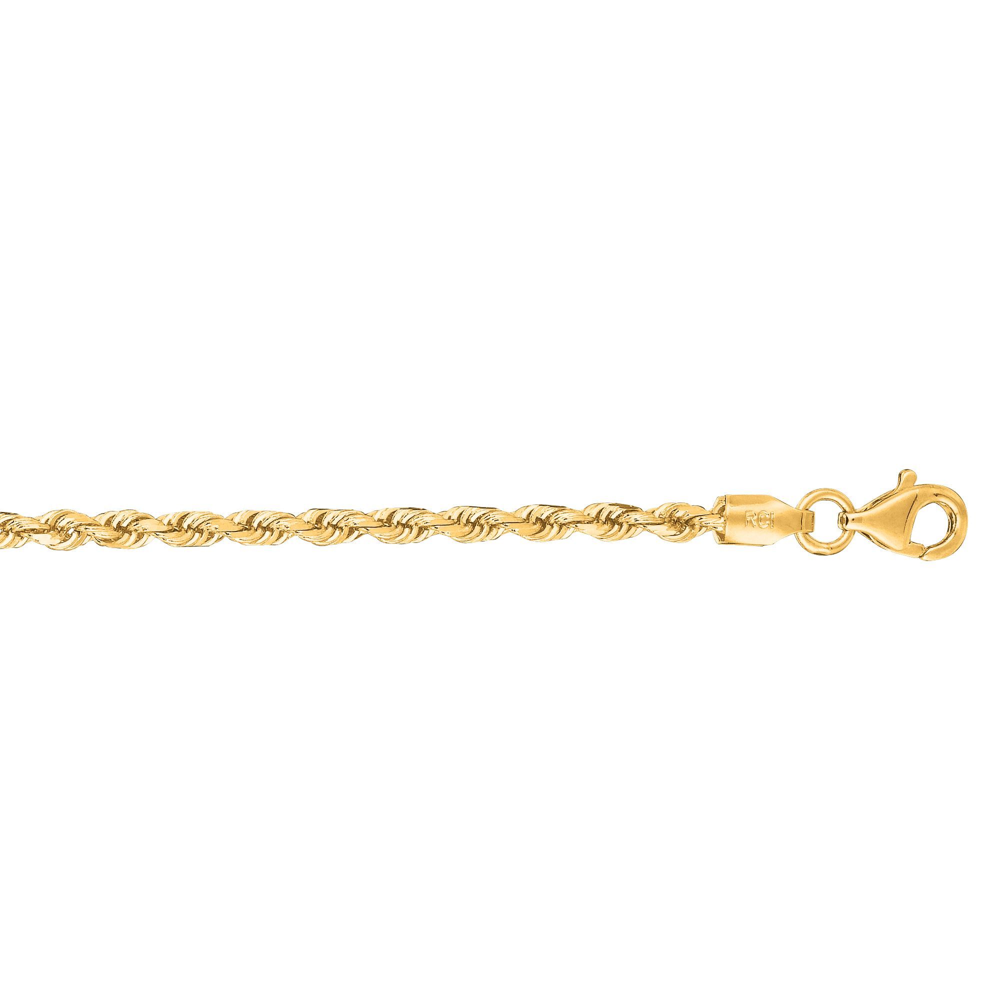 018ROY 10K 2.5mm Solid Diamond Cut Royal Rope Chain Royal Chain Group