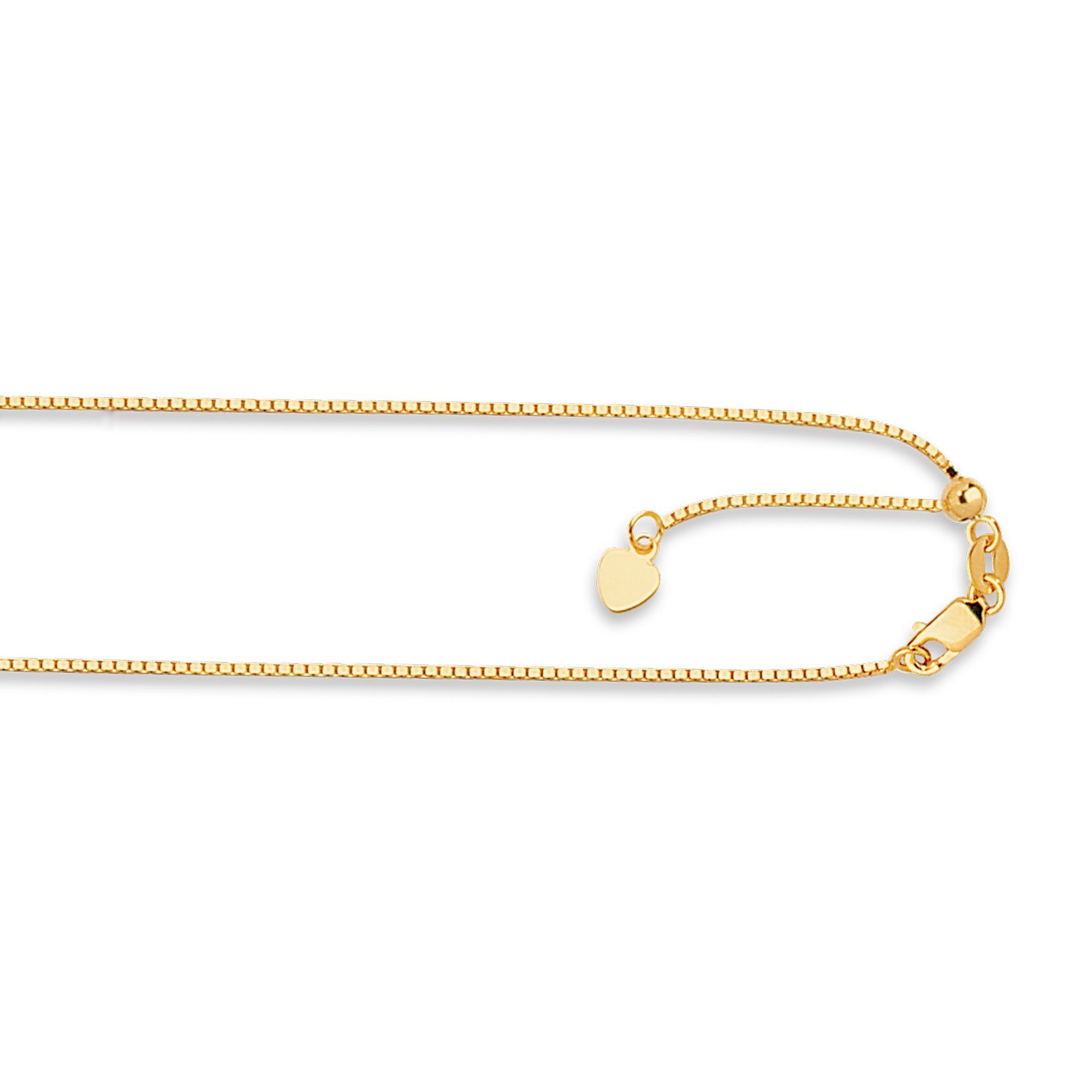 ABOX2 14K Gold 1.1mm Adjustable Box Chain | Royal Chain Group