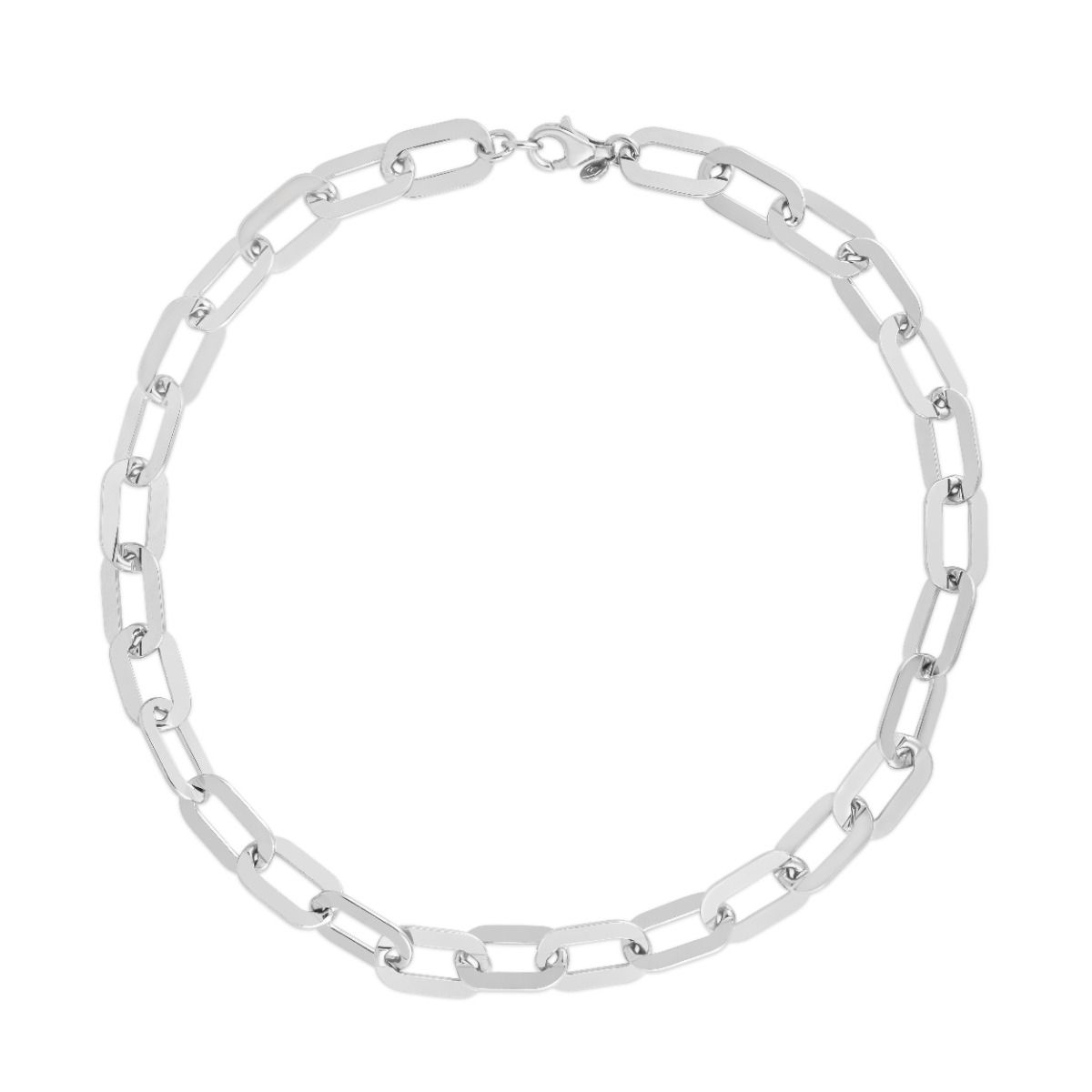 agc15563 Sterling Silver Italian Link Paperclip Chain | Royal Chain Group