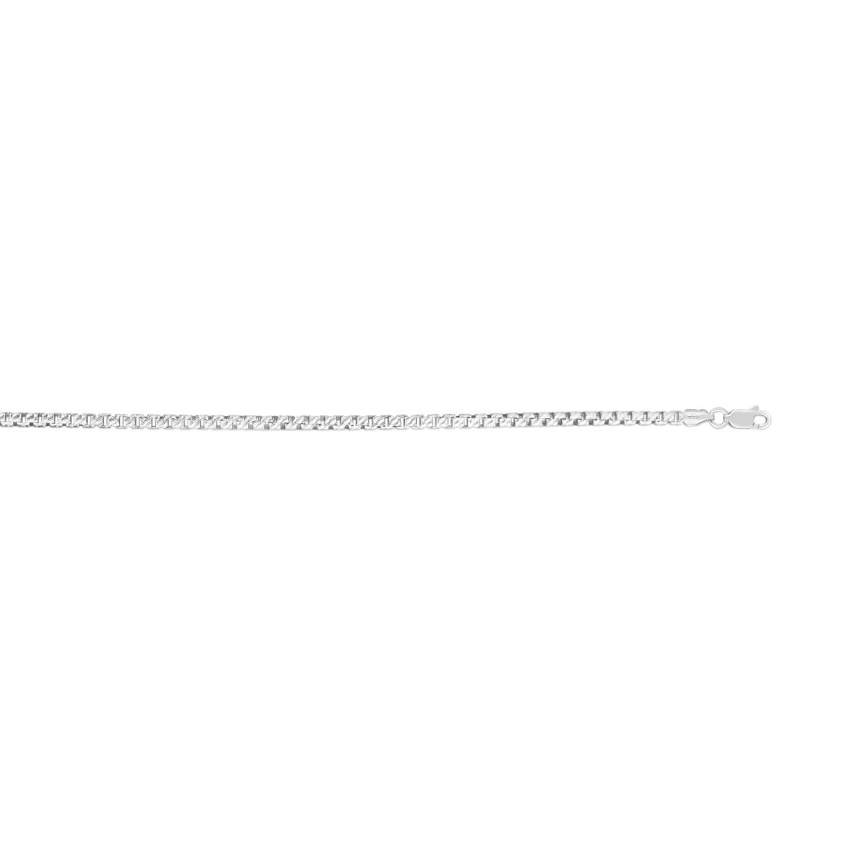 agrt050 Sterling Silver 2.9mm Rockstar Cut Round Box Chain | Royal ...