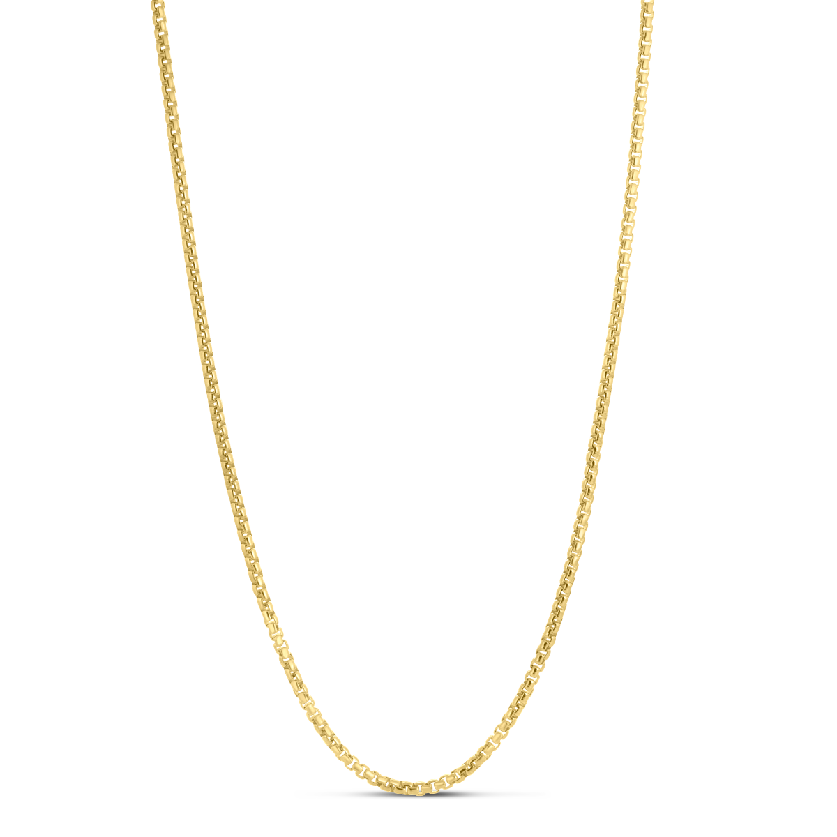 agyrbx050 Silver Plated 2.6mm Round Box Chain | Royal Chain Group