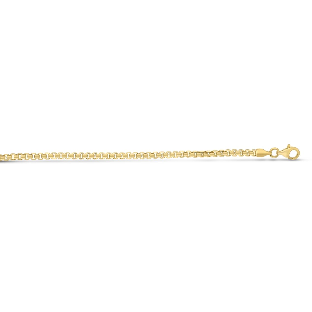 agyrbx050 Silver Plated 2.6mm Round Box Chain | Royal Chain Group