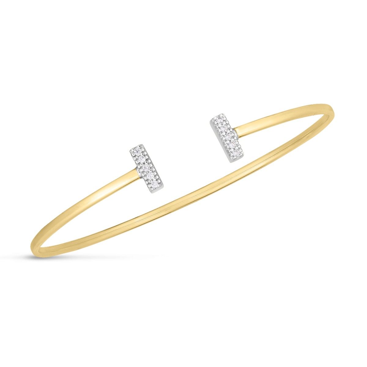 b10019 14K Diamond Bar Bangle | Royal Chain Group