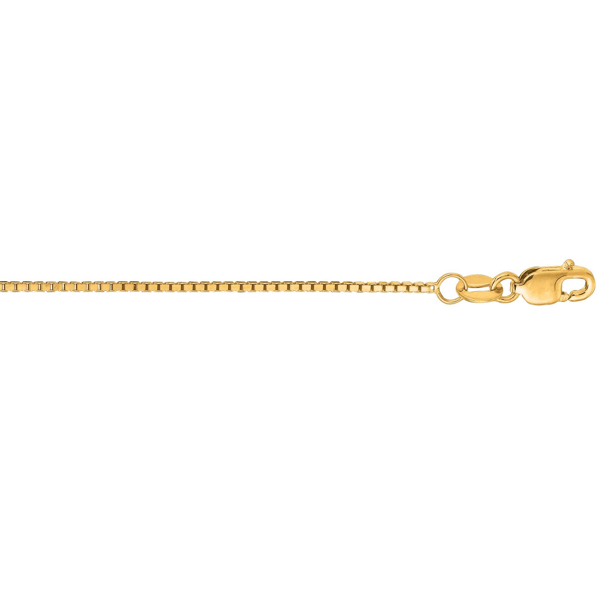 BOX063 14K Gold 1.0mm Classic Box Chain | Royal Chain Group