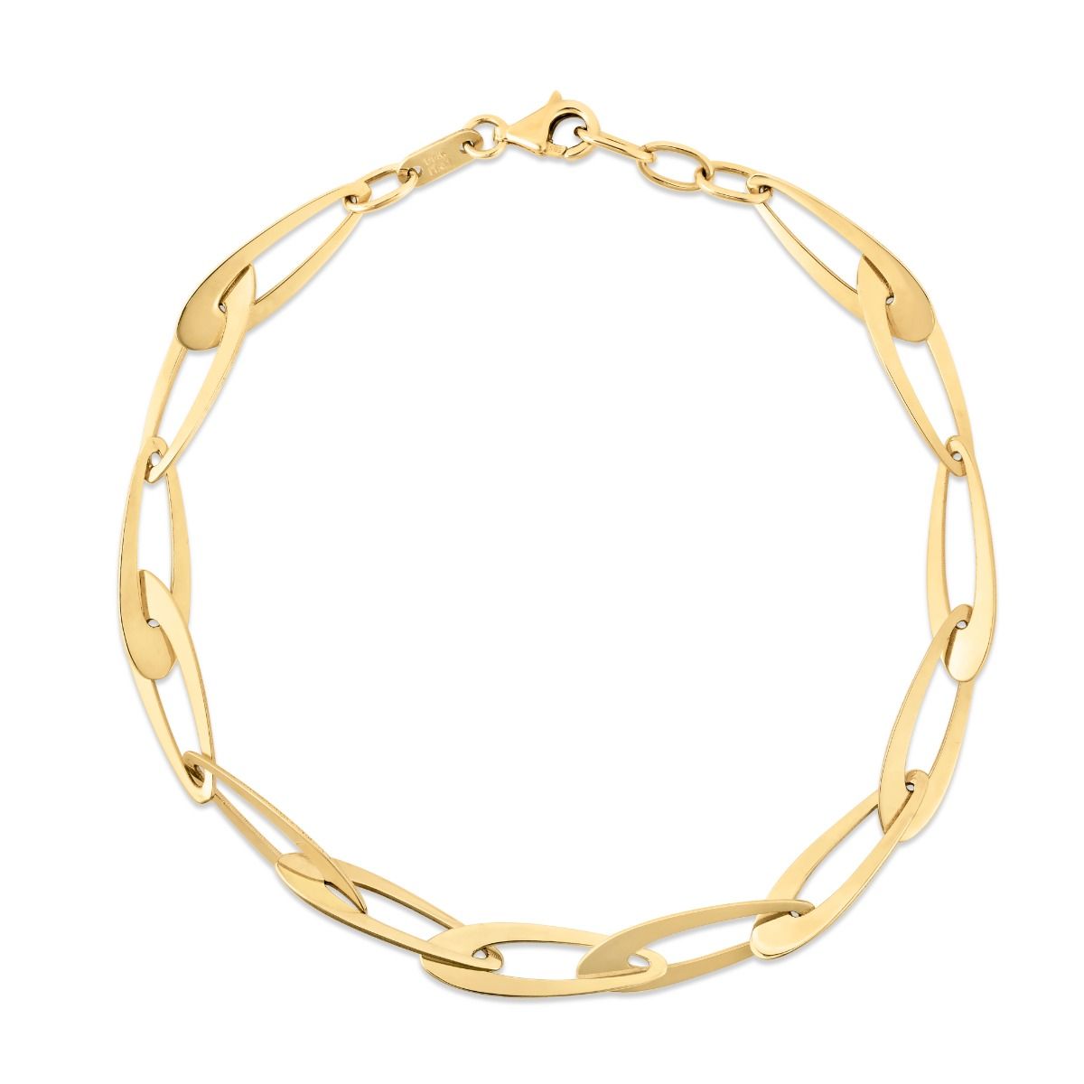 c15490 14K Gold Italian Oval Links Chain | Royal Chain Group