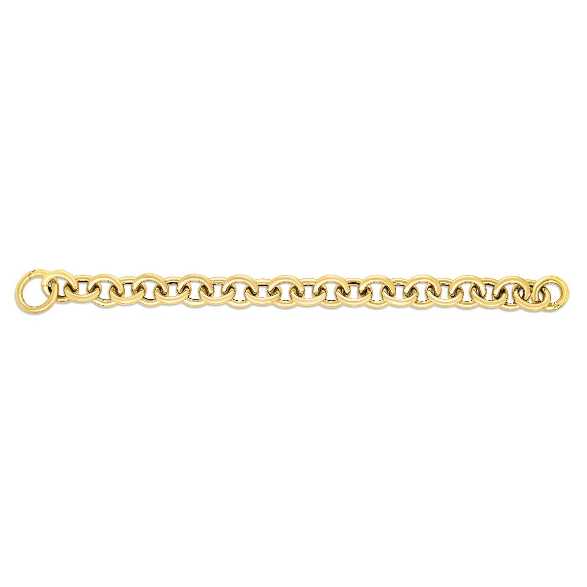 14K Gold Round Link Push Clasp Chain | Royal Chain Group
