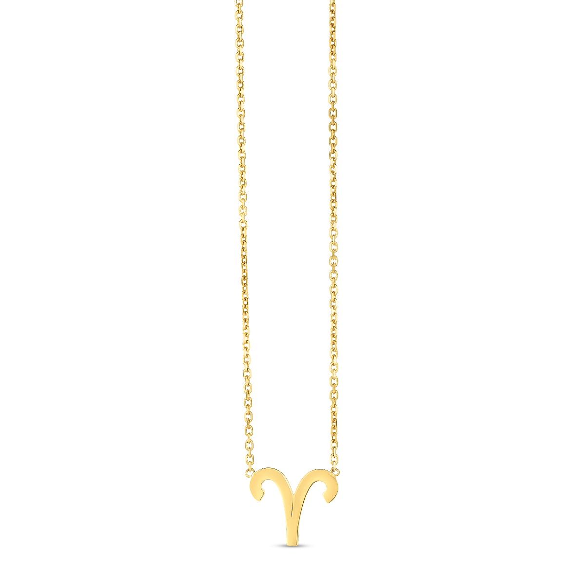 14K Gold Aries Necklace | Royal Chain Group