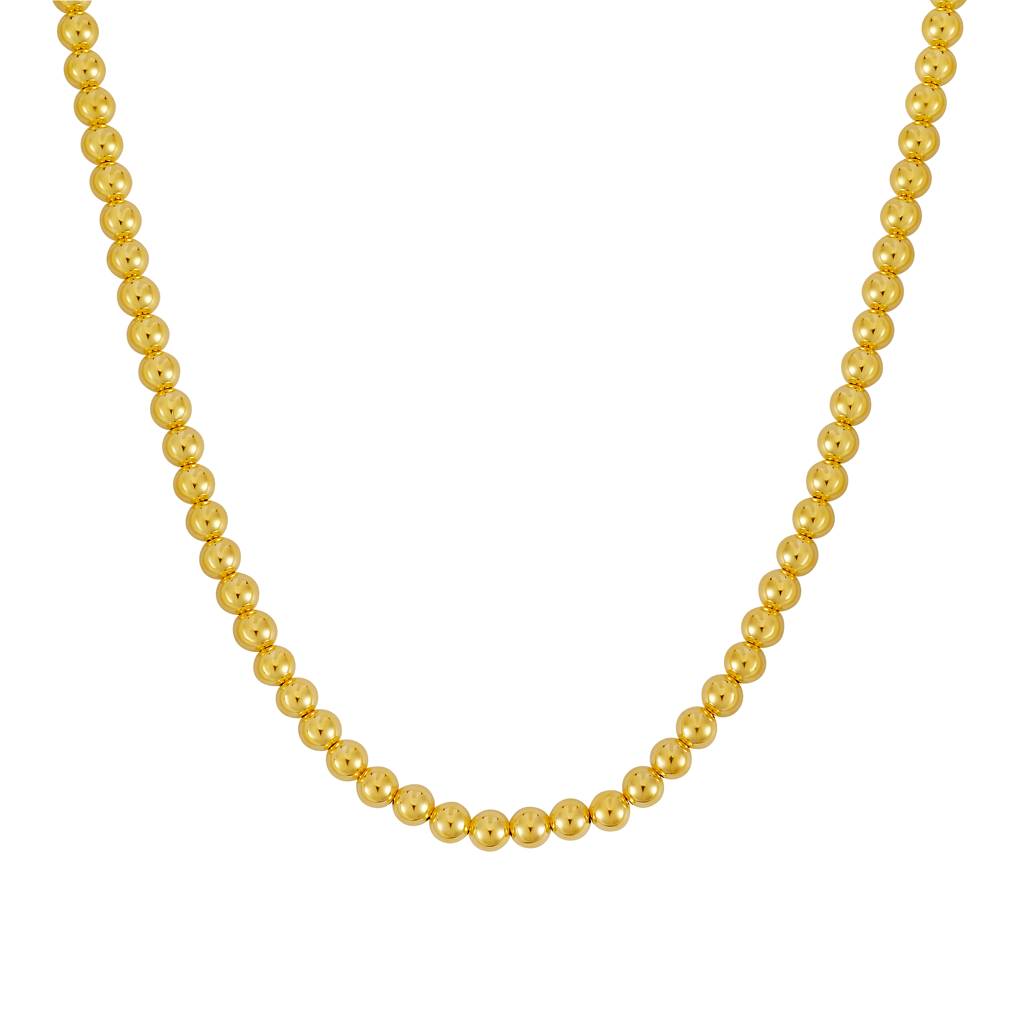 c16294 14K Gold 6mm Bead Chain Royal Chain Group