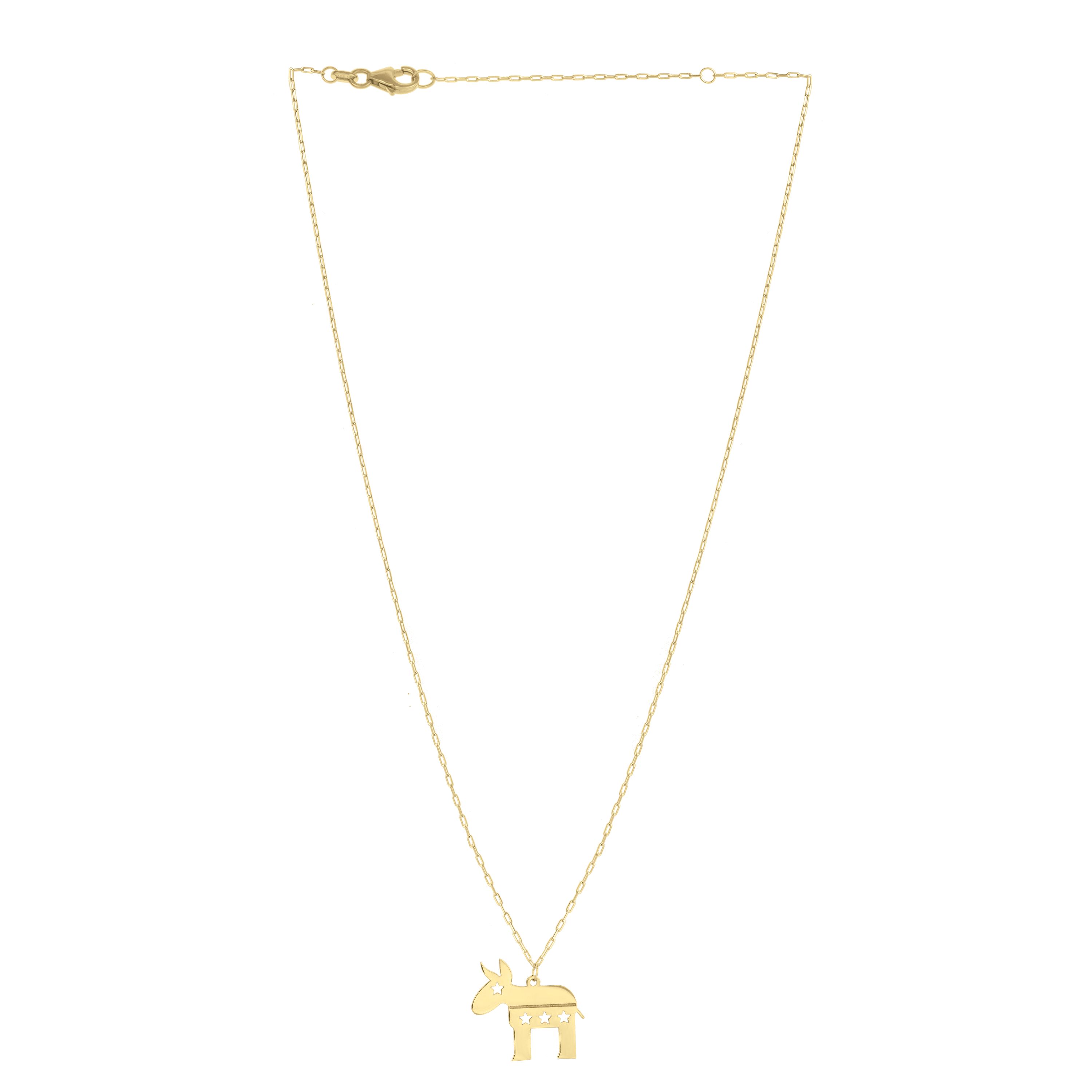 c18292-18 14K Gold Donkey Necklace | Royal Chain Group