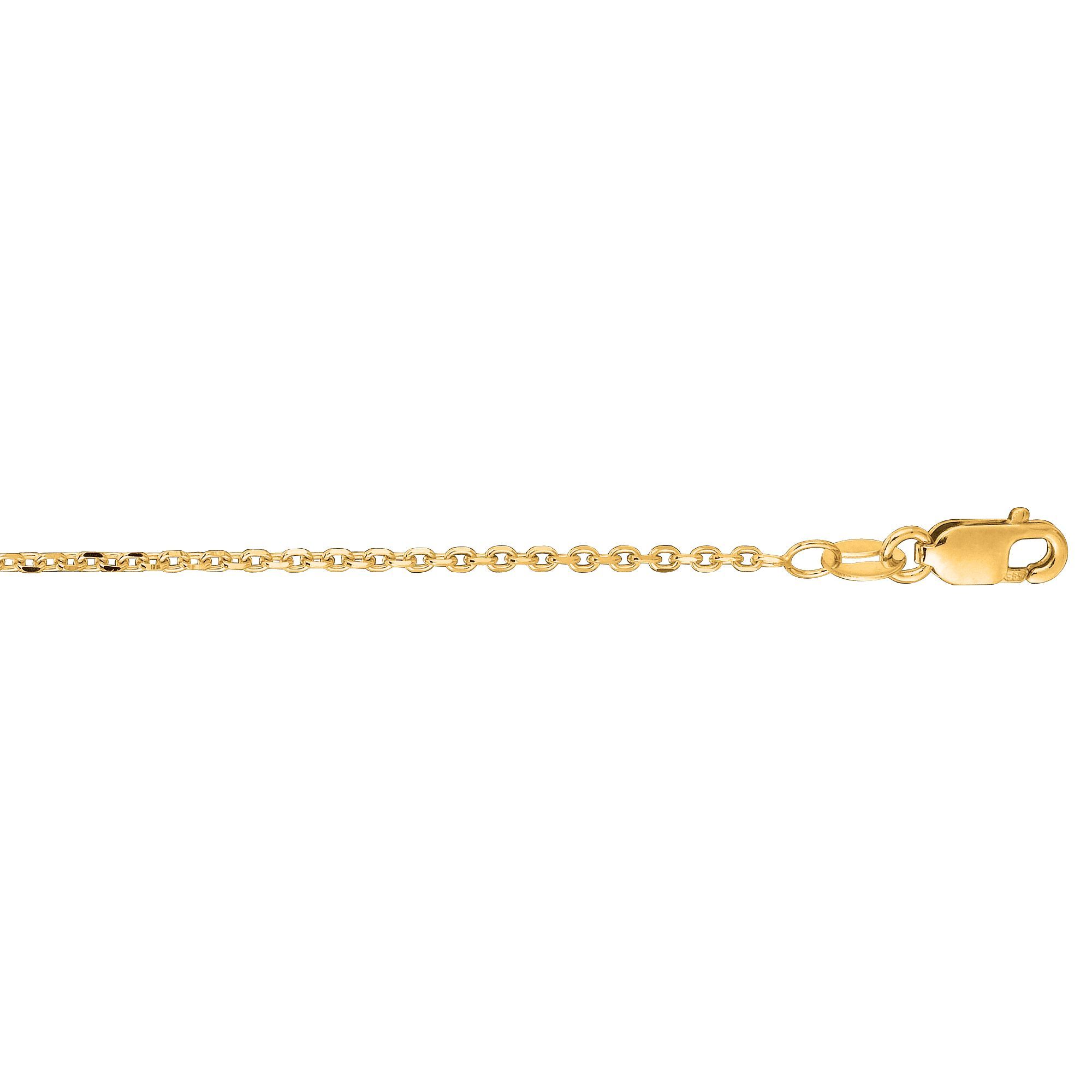 CAB035 14K Gold 1.4mm Diamond Cut Cable Chain | Royal Chain Group