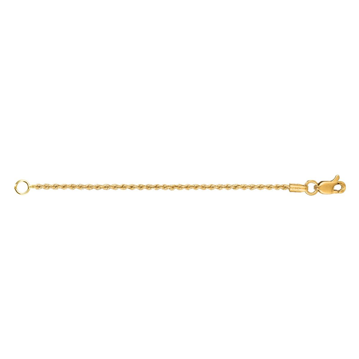 CH014 14K Gold 2mm Rope Chain 3" Extender | Royal Chain Group