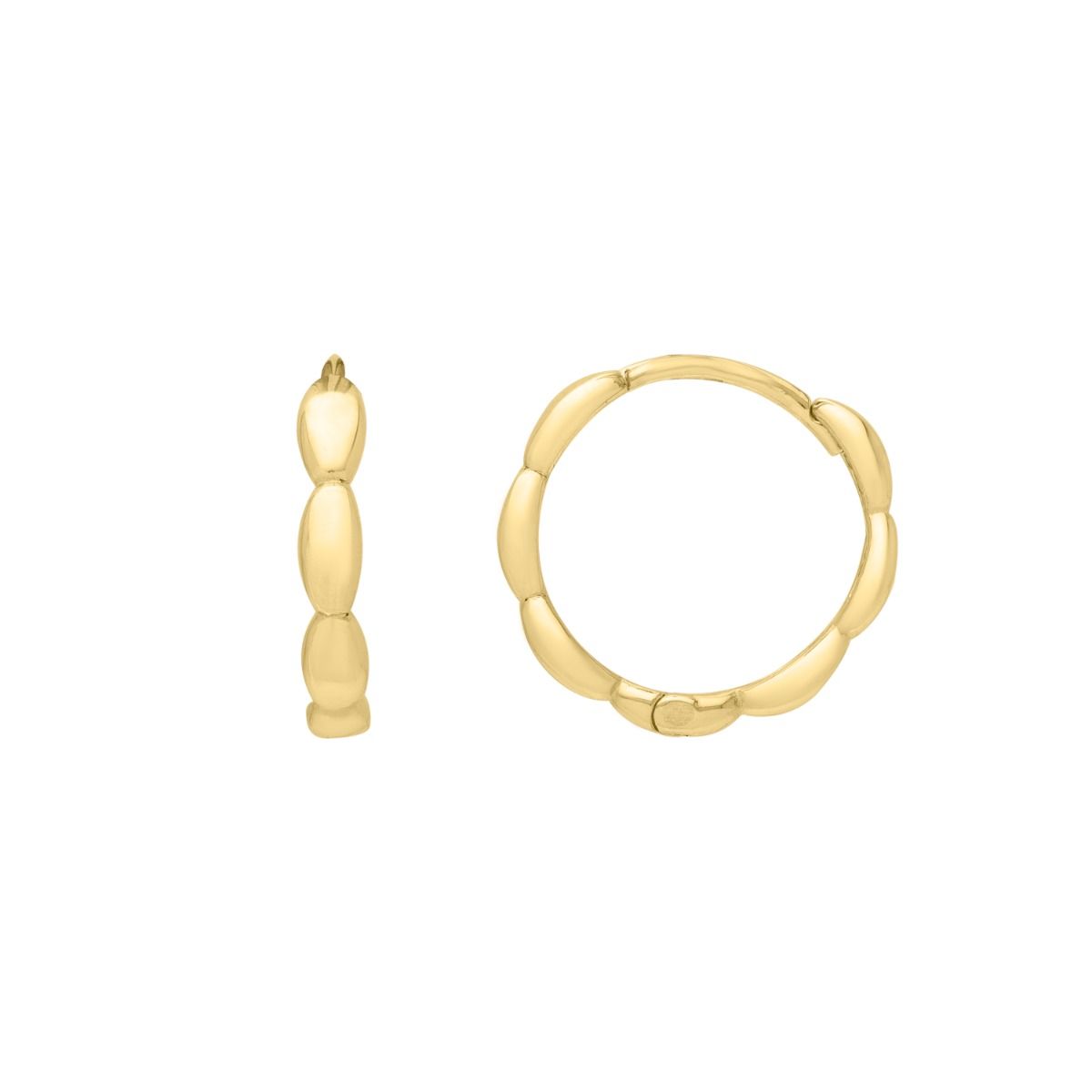 e15007 14K Small Rice Hoops | Royal Chain Group