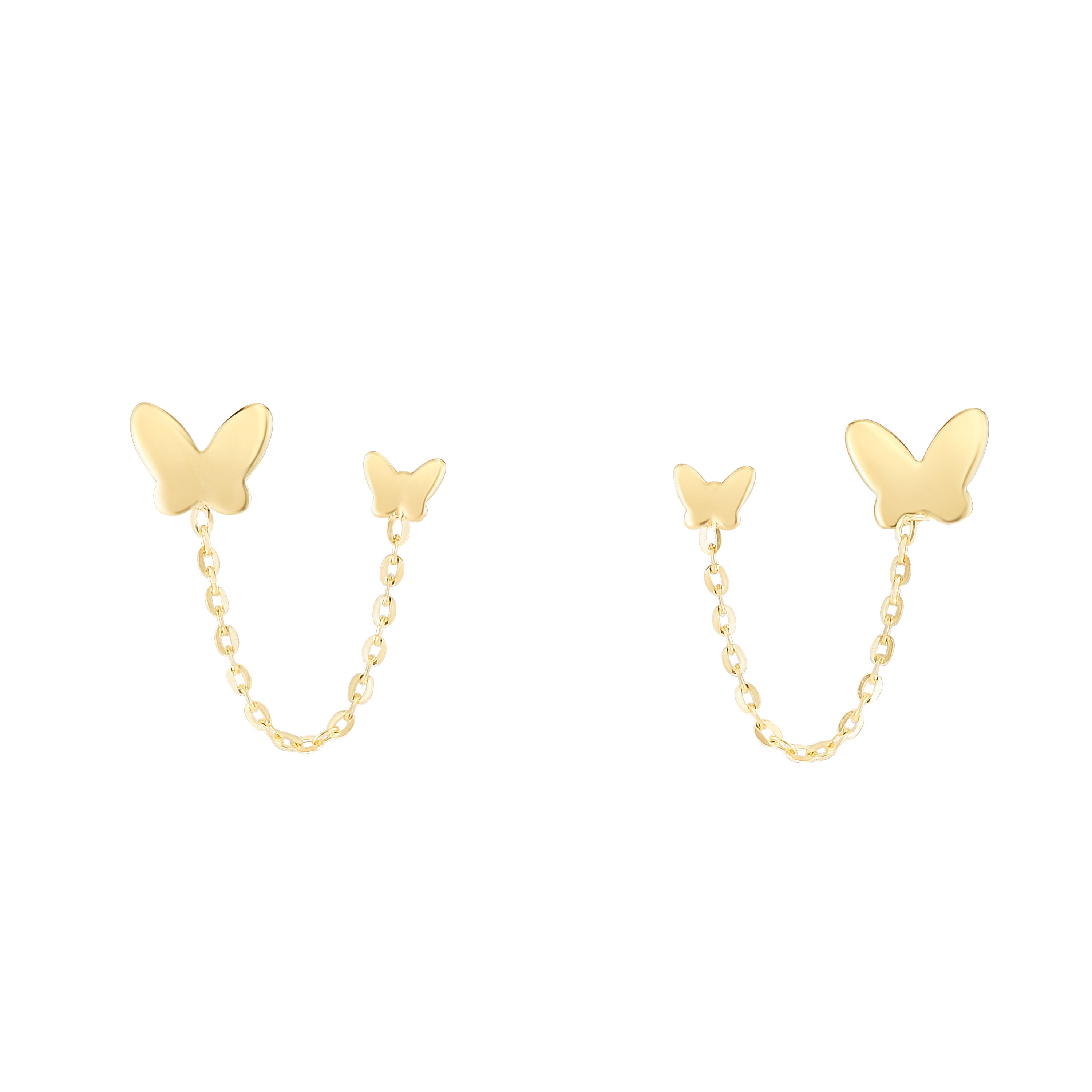 Butterfly double earrings store