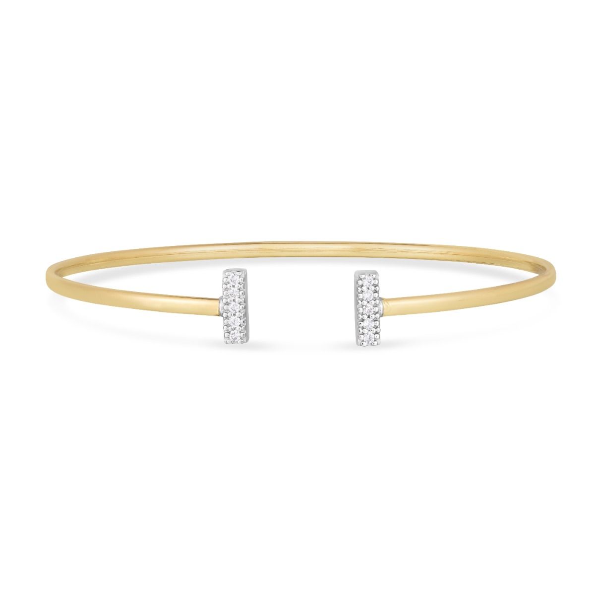 b10019 14K Diamond Bar Bangle | Royal Chain Group