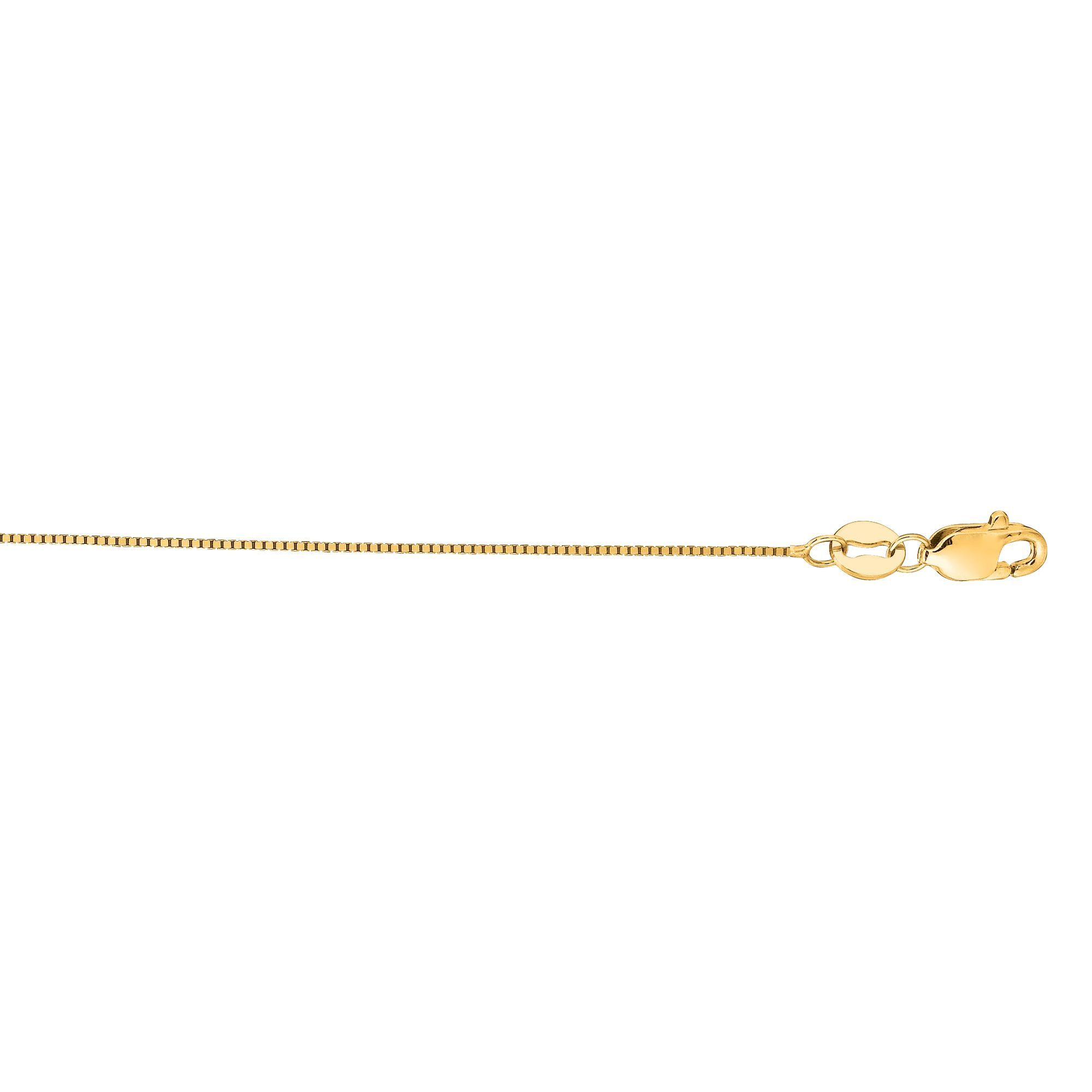 14K Gold .45mm Classic Box Chain with Lobster Lock | Royal Chain Group