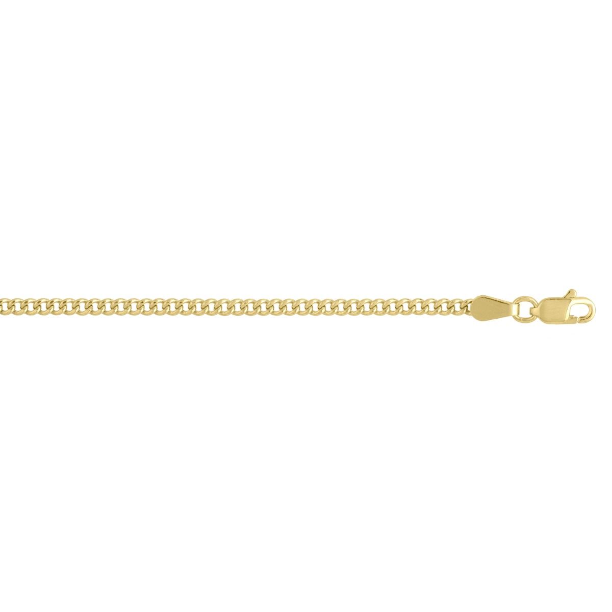 lgr060 14K Gold 2.2mm Light Gourmette Chain | Royal Chain Group