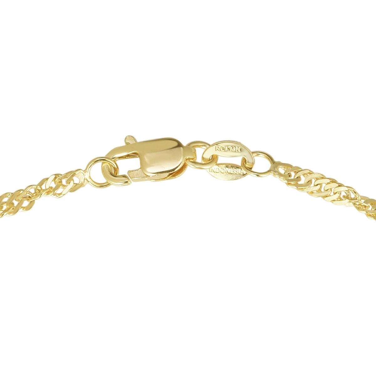 14K Gold 1.5mm Singapore Chain with Lobster Lock | Royal Chain Group