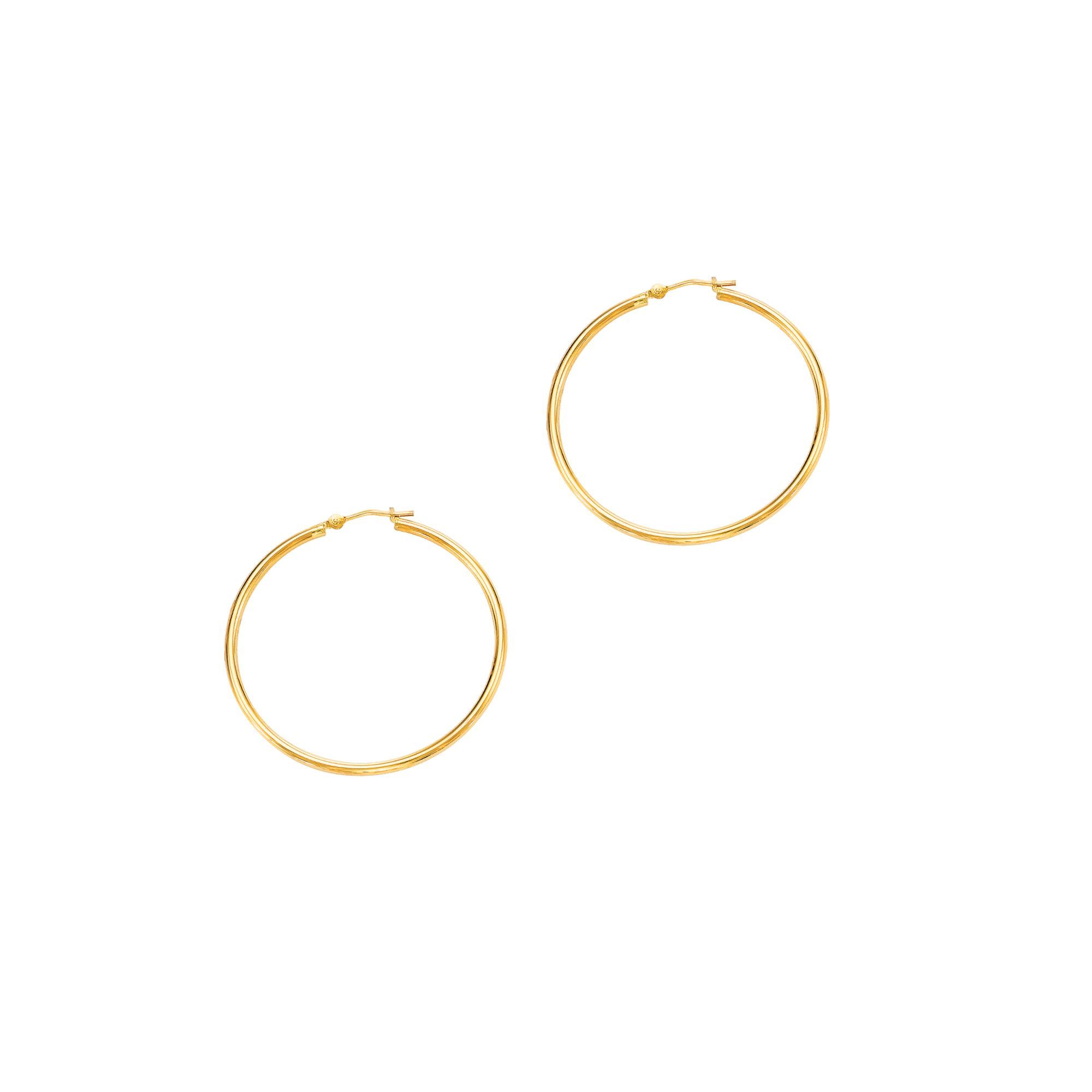LT262 14K 2mm Hoop Earring | Royal Chain Group