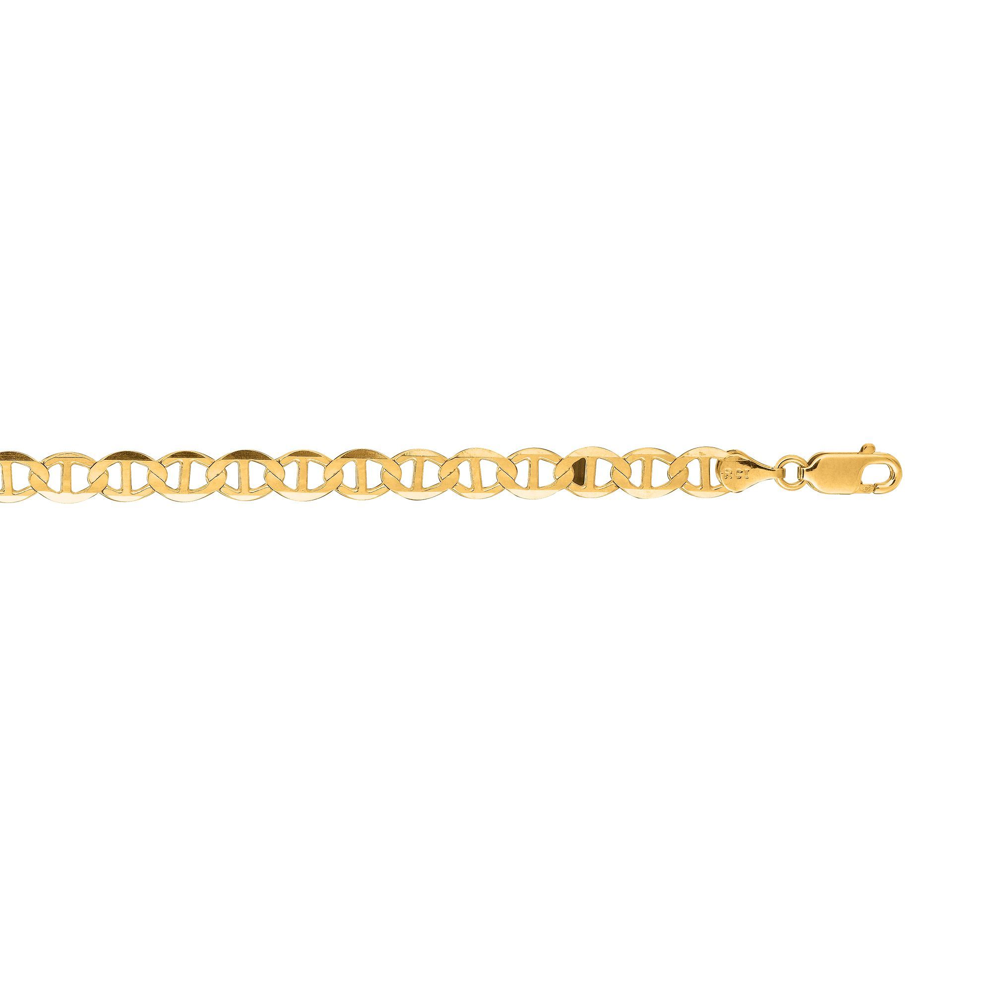 14K Gold 5.5mm Mariner Chain with Lobster Lock | Royal Chain Group
