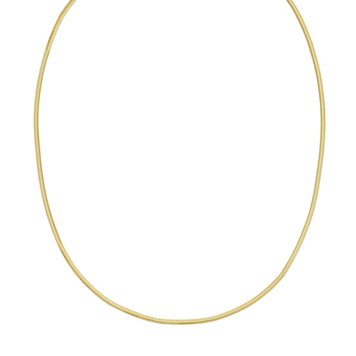 ovsn200 14K Gold 2mm Oval Snake Chain | Royal Chain Group