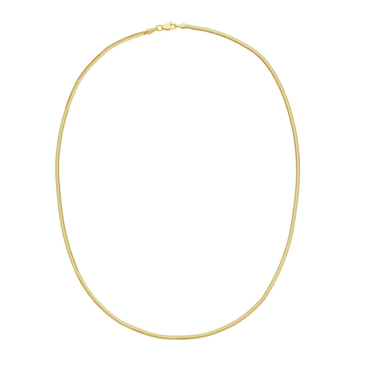 ovsn200 14K Gold 2mm Oval Snake Chain | Royal Chain Group