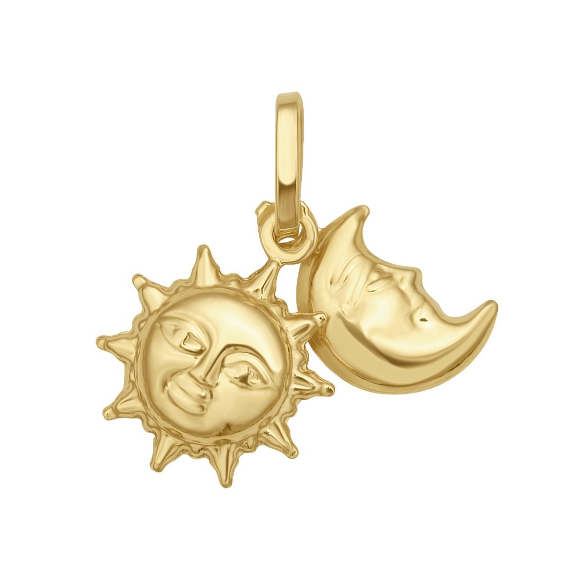 p10642 14K Sun & Moon Charm | Royal Chain Group