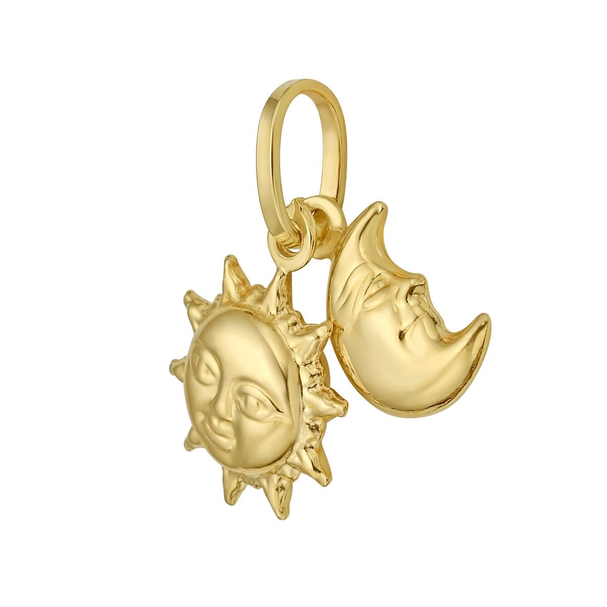 p10642 14K Sun & Moon Charm | Royal Chain Group